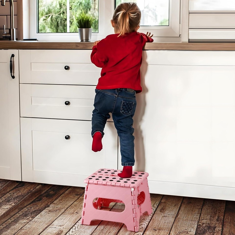 PandaEar Small Folding Step Stool for Kids, 7.5 Inch Mini Collapsible ...