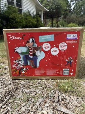 Disney 4 ft. Animated Holiday Goofy Animatronic Home Depot A4 2025 *NEW ...