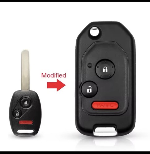 03-13 Honda Accord Civic Crv Pilot Flip Key Shell Modify With Key Cut ...