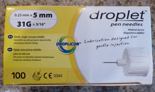 31G X 3/16", 5mm Box Of 100 Pen Needles, Universal Fit | eBay