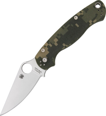 Spyderco Para-Military 2 Digital Camo G10, Satin Plain Edge Folder ...