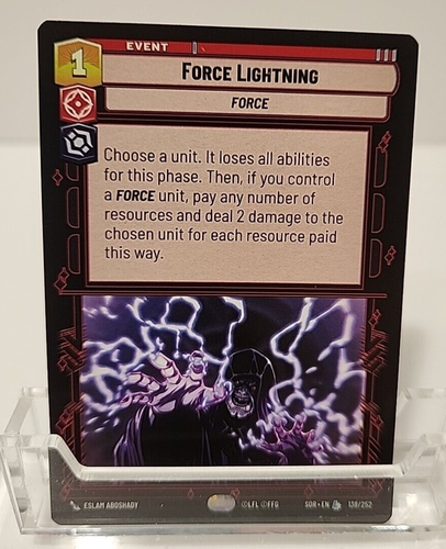 Star Wars Unlimited SOR - Force Lightning - Legendary - 138/252 NM | eBay