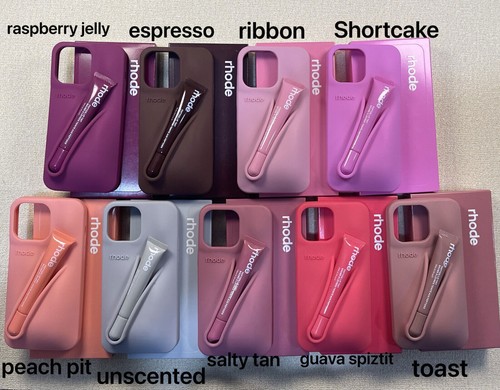For iPhone 16E 15 14 13 12 11 Rhode Lip-tint Silicon Phone Cases WITH ...