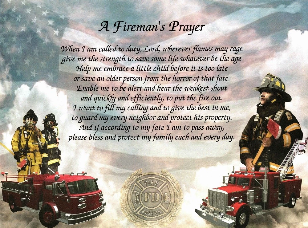 Fireman Prayer Tattoo