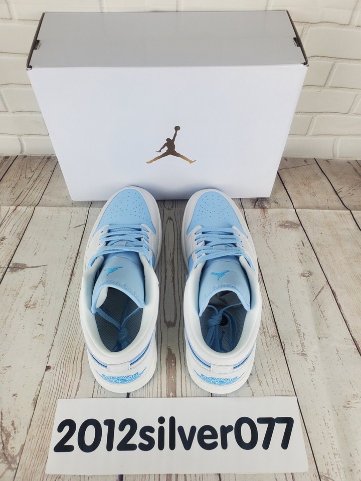 Nike Air Jordan 1 Low SE 'Reverse Ice Blue' UNC DV1299-104 Women's ...