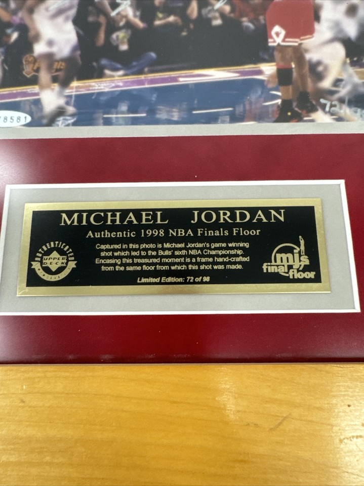 Michael Jordan Signed Last Dance Game Used Final Floor NBA Finals UDA ...