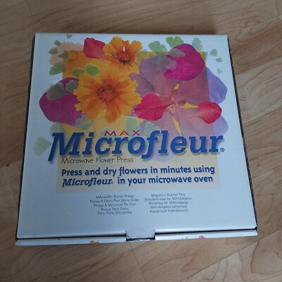 Max Microfleur Microwave Flower Press Kit, New in Open Box, Never Used | eBay