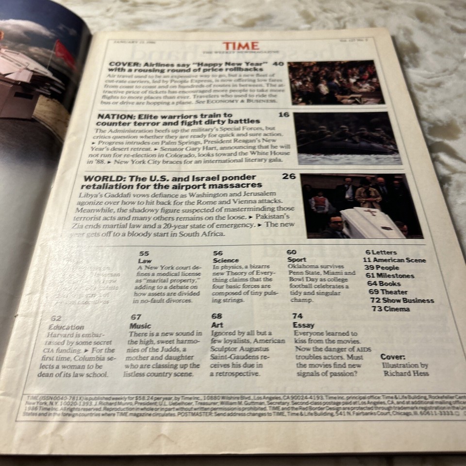 Time Magazine January 13, 1986 Fare Games | eBay