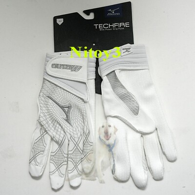 Mizuno Techfire Baseball Batting Gloves-Men Medium(wrist-fingertip): 7 ...