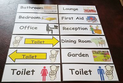 CARE HOME SIGNAGE - DEMENTIA- SPECIAL NEEDS - COMMUNICATION - VISUAL ...