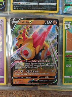 Pokemon Card Falinks V Full Art Holo 110/192 REBEL CLASH *MINT* | eBay