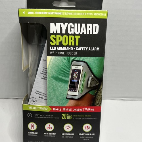 MYGUARD SPORT LED Armband & Safety Alarm w/Phone Holder. | eBay
