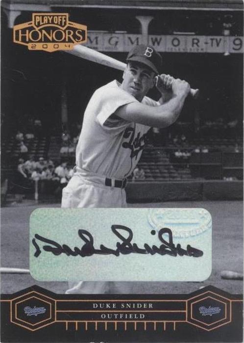 2004 Playoff Honors - Duke Snider #101 Bronze Signatures /100 (AU) for ...