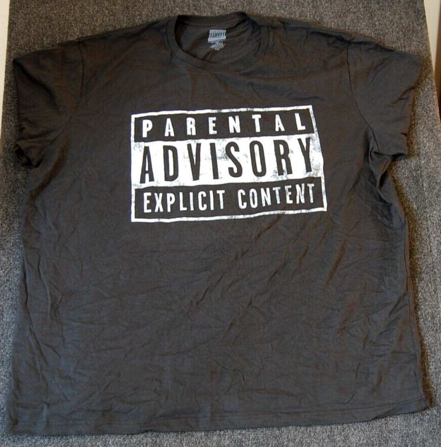 PARENTAL ADVISORY EXPLICIT CONTENT T SHIRT 6XL Tall - Gem