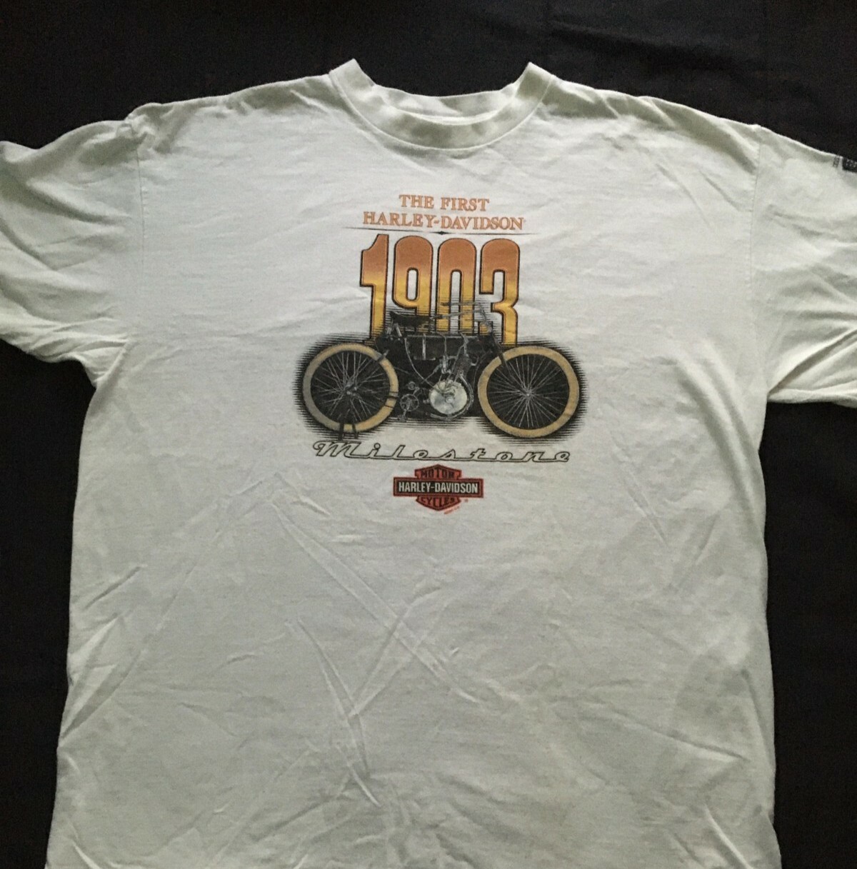 VINTAGE HARLEY "THE FIRST HARLEY-DAVIDSON" Logo JACKS… - Gem