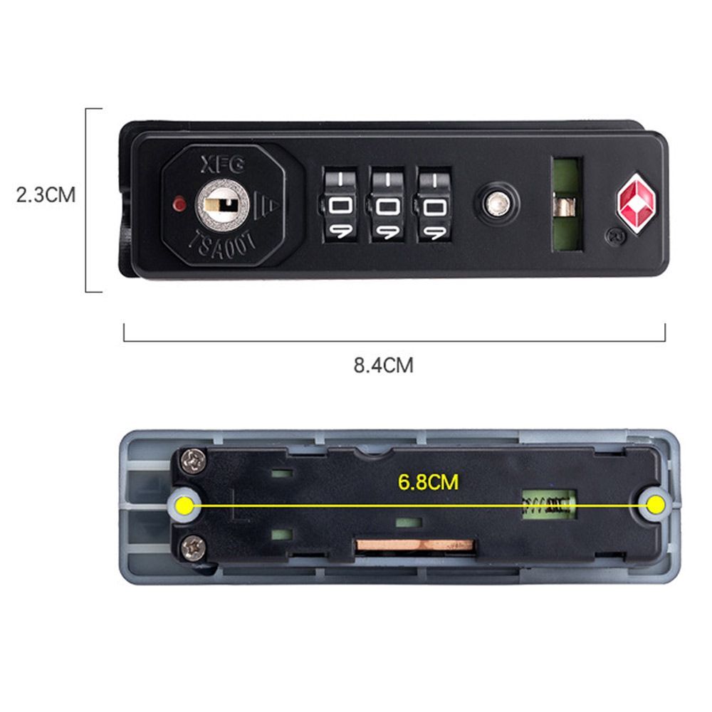 Luggage TSA Customs Lock TSA13116 3Digit Combination Lock Safely Code ...