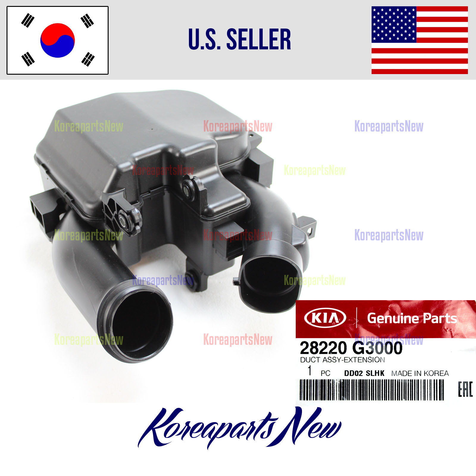 Genuine OEM Kia 28220 G3000 Duct Assembly Extension 2019-2020 Forte for ...