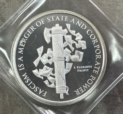 RARE! -Mini Mintage- Silver Shield 1 oz Monumental Truth 2018 Fascist ...