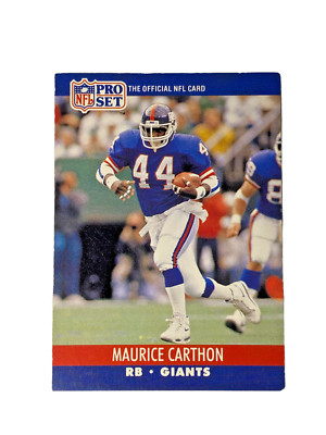1990 Pro Set NFL Football Trading Card Maurice Carthon 593 Giants | eBay