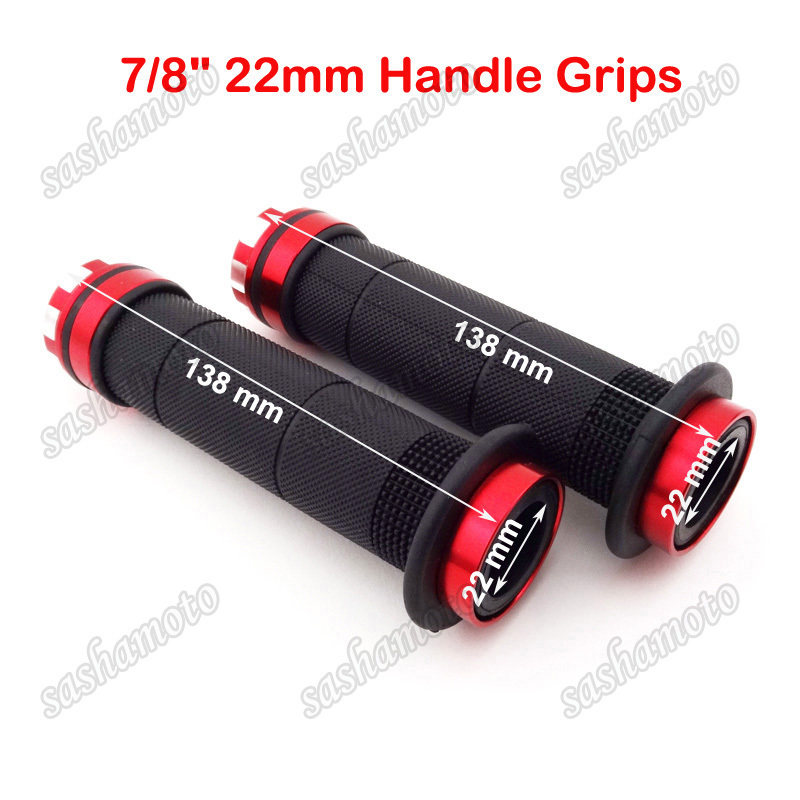 7/8" 22mm Red Hand Grips 110cc 125 150 200 250 cc ATV Quad 4 Wheeler ...