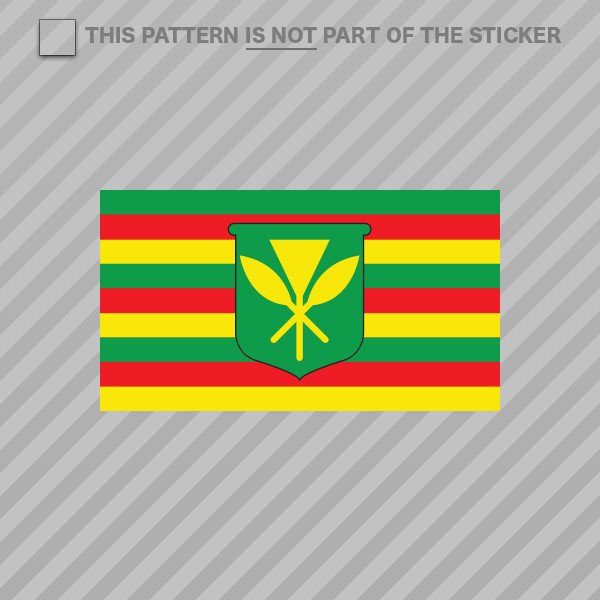 Kanaka Maoli Flag Sticker Vinyl native hawaiian flag hawaii aloha state ...