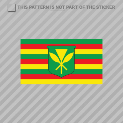 Kanaka Maoli Flag Sticker Vinyl native hawaiian flag hawaii aloha state ...