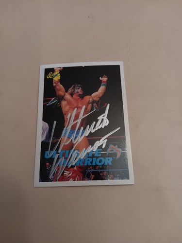 1990 Classic The Ultimate Warrior Signed Wwf Wrestling Trading Card Aeu ...