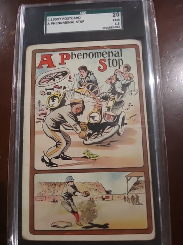 1900s Baseball Postcard A Phenomenal Stop In The Field | eBay