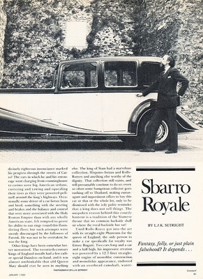 1980 Sbarro Royale - Classic Article D23 | eBay