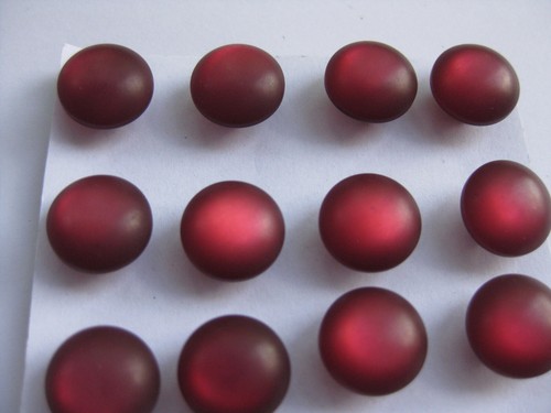 11.5mm Small Sweet Glowing Deep Wine Red Dome Shank Baby Sewing Buttons ...