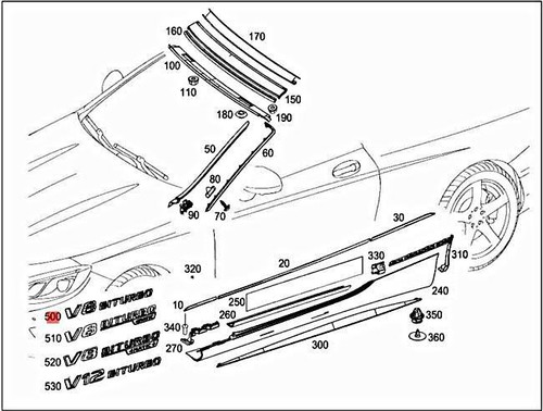 Genuine MERCEDES X222 A205 A217 C190 C205 C217 C218 Model plate ...