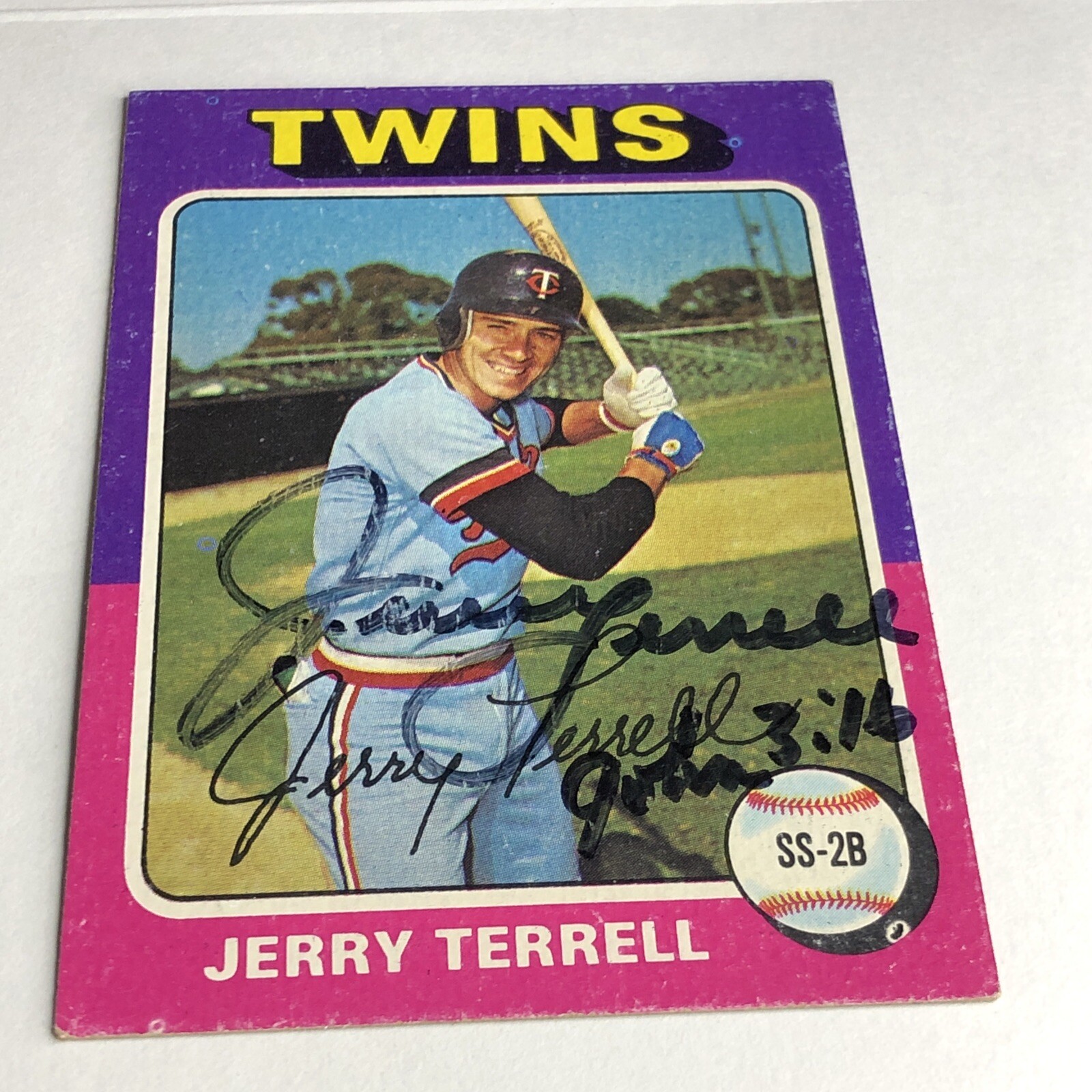 Jerry Terrell signed autographed 1975 Topps Baseball Card #654 Twins | eBay