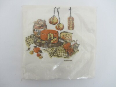 Vintage NOS Crackers And Cheese Retro Contempo Cocktail Napkins | eBay