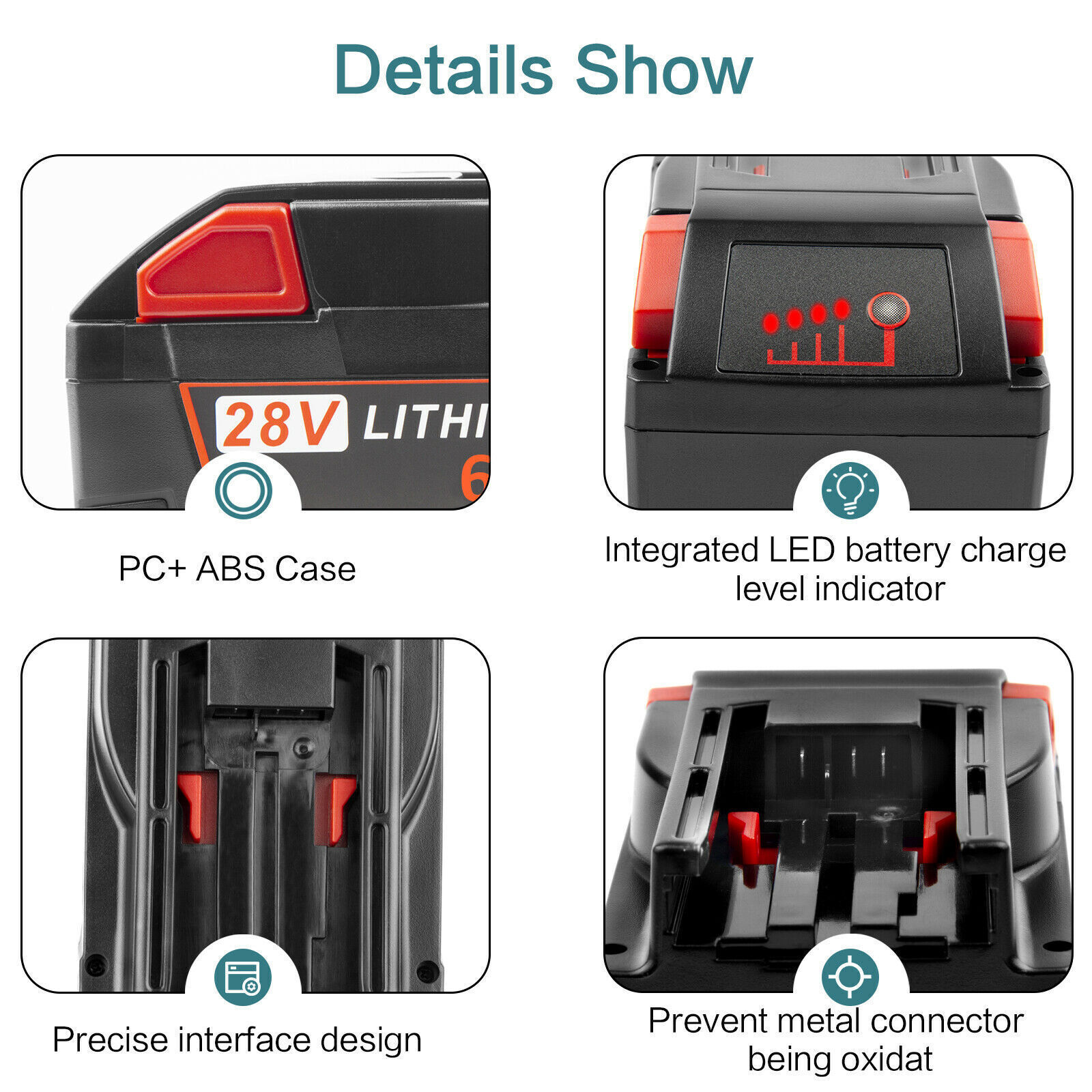 28Volt 6.0Ah Li-Ion Battery for Milwaukee 28V M28 V28 48-11-2830 48-59 ...