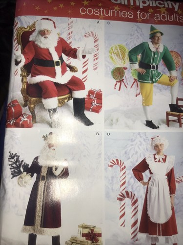Simplicity Pattern 2542 Family Christmas Costumes Men & Women Santa ...