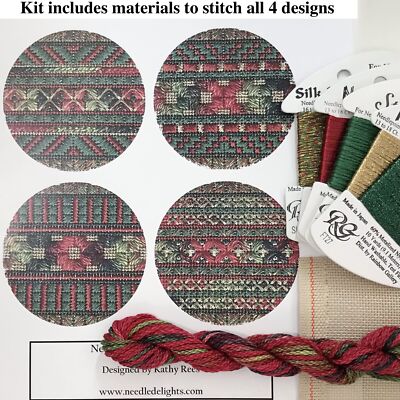 Counted Canvas needlepoint Kit Needle Delight Kathy Rees Xmas rounds 5 ...