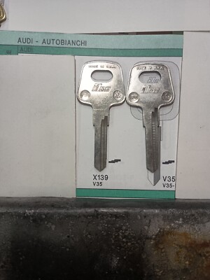2x Ilco V35 Key Blanks 1985-95 Audi 4000, 100, A4, S4 Nickel Plated (2 ...