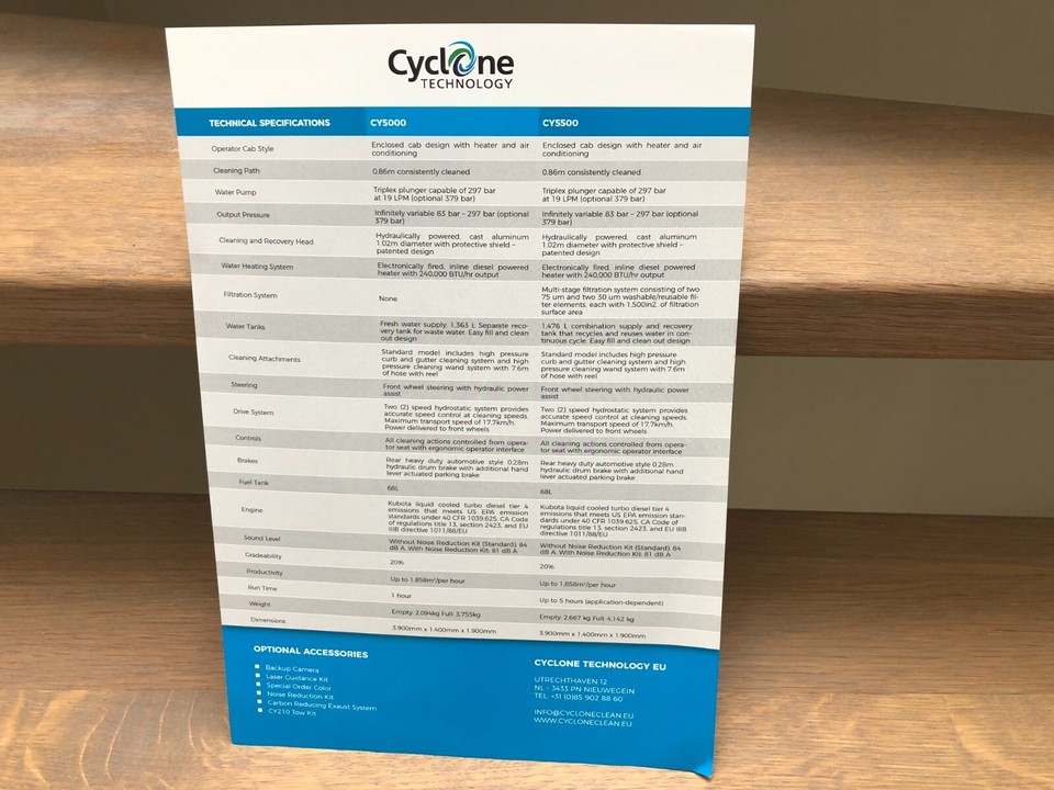 Cyclone Technology CY5000/CY5500 ride-on pressure washer vehicle ...