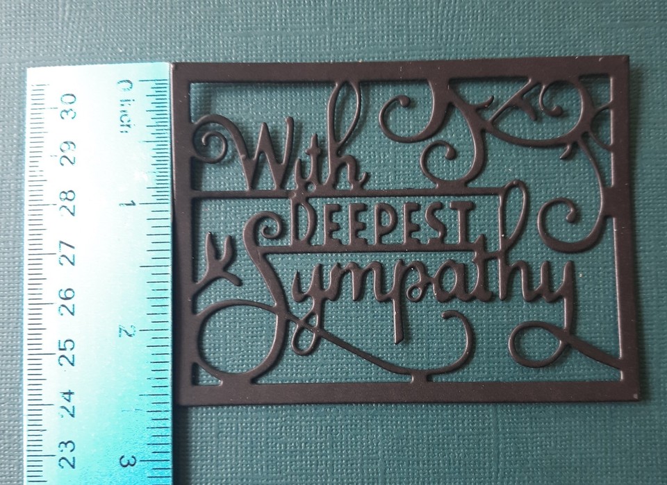 WITH DEEPEST SYMPATHY DIE CUTS FOR CARDMAKING 6 PC.~ ASSORTED COLORS | eBay