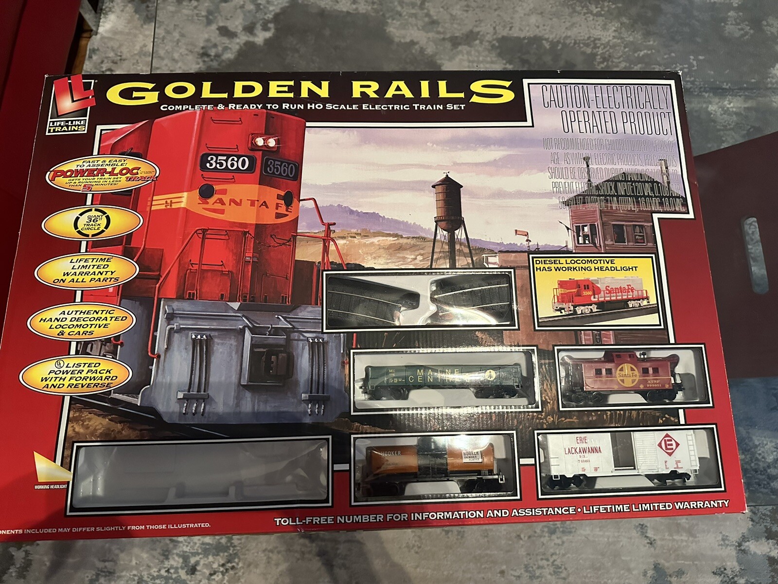 Life-Like 433-8860 Golden Rails HO Scale Electric Train Set (missing ...