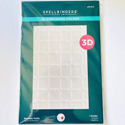 Spellbinders 3D Embossing Folder Susan Tierney-Cockburn-Bamboo Trellis ...