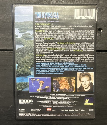 IMAX - The Living Sea (DVD, 2004) Very Good Condition DVD Tested And ...