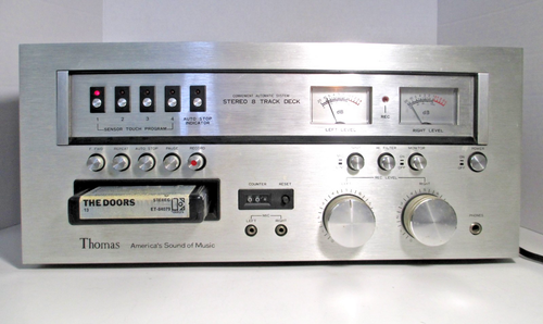 Vintage Thomas Model 2000 Stereo 8-Track Tape Deck Player & 2 Tapes "As ...