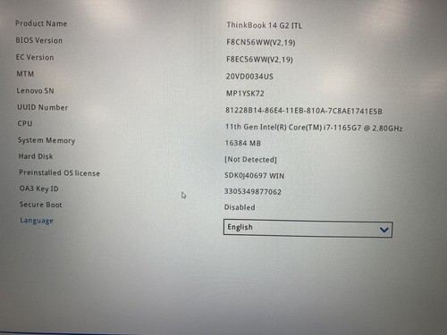 Lenovo 20VD 14" Core i7-1165G7 2.8GHz 16GB RAM NO HDD NO OS Fair | eBay