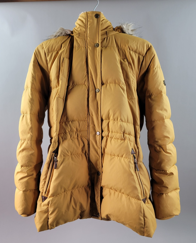 Lauren Ralph Lauren Womens Puffer Jacket Large Dark Yellow Down ...