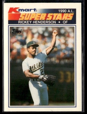 1990 Topps Kmart Super Stars #23 Rickey Henderson Baseball Card 0203K ...