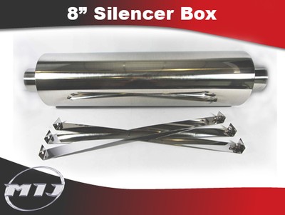 8" Silencer Box 3.5" 4" 4.5" Inch Inlet Lorry Van Truck Tractor Scania ...