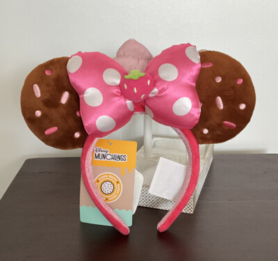 DISNEY PARKS MINNIE MOUSE STRAWBERRY CUPCAKE MUNCHLINGS EAR HEADBAND ...