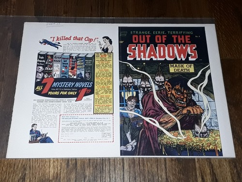 OUT OF THE SHADOW #8 PRINTER PROOF COVER ADs MARGINS PRE-CODE HORROR ...