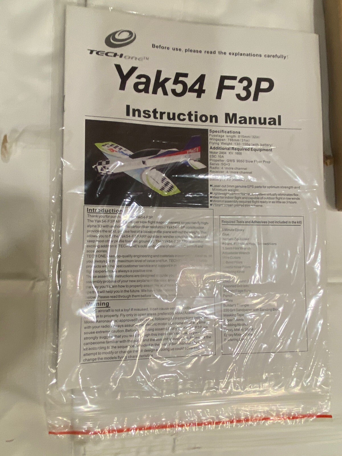 Techone Hobby : Yak 54 ARF Model Airplane Kit : 32 “ Wingspan | eBay